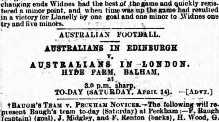The forgotten story of the first ever game of Australian Rules football ...